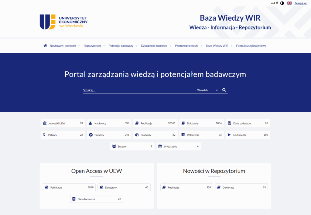 Dorobek naukowy - Badania Naukowe